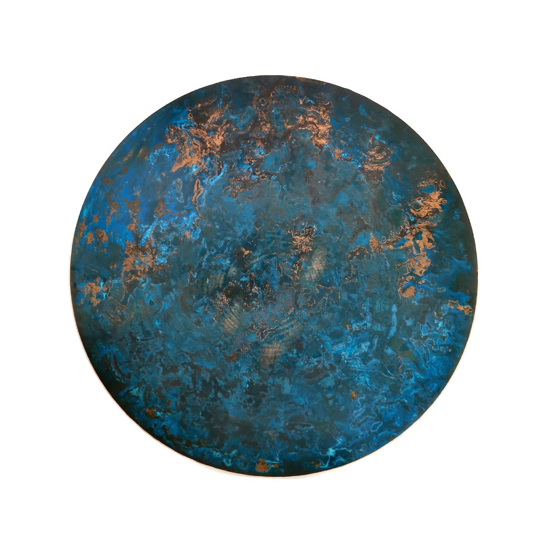 Kopar Round Aged Copper Tabletop D98 - Etsy