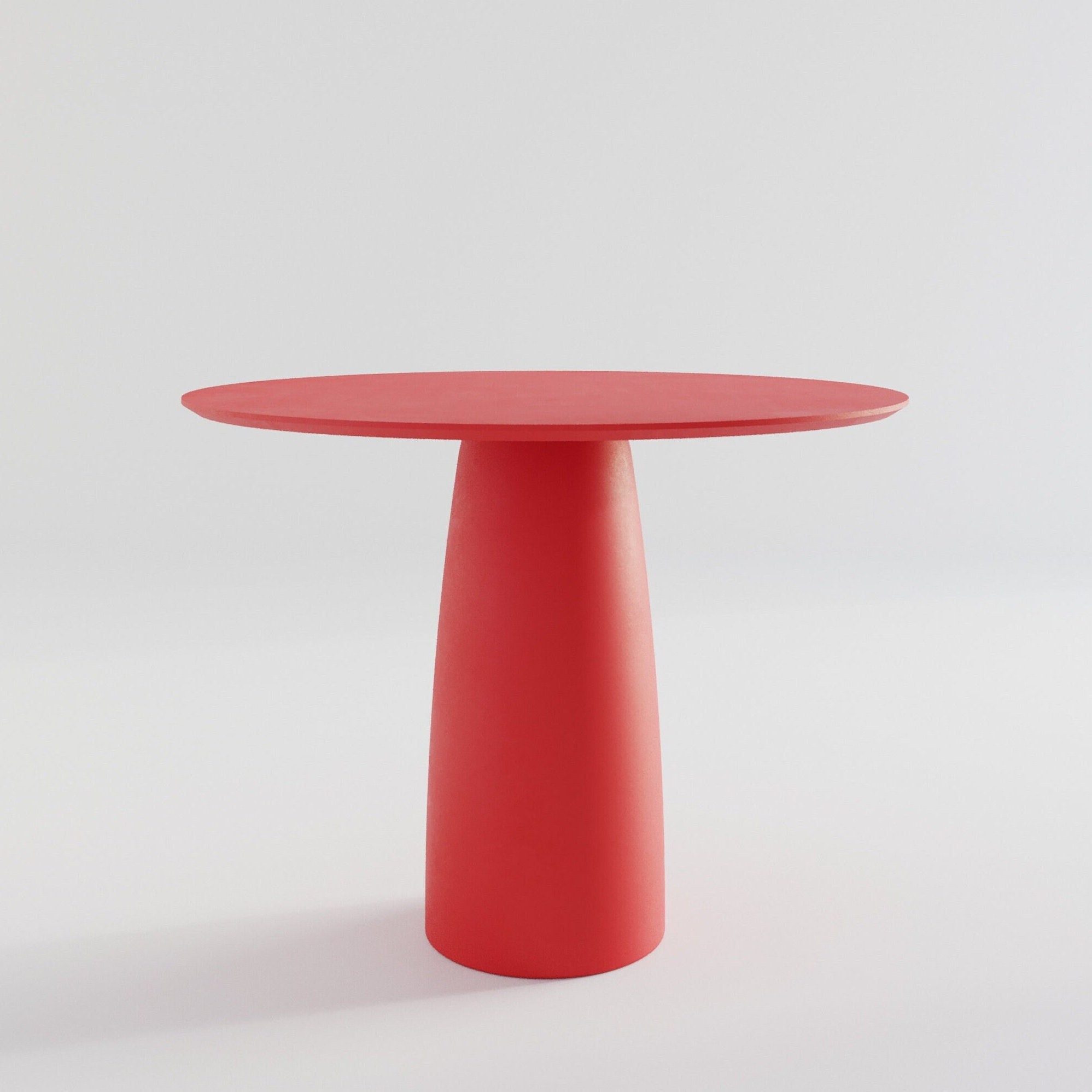 Red Round Dining Table: Modern Space-saving Design (d98cm) - Etsy