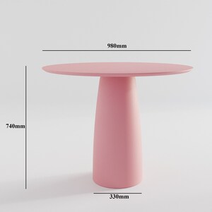 Kopar Round Antique Pink Dining Table D98 - Etsy