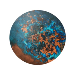 Kopar Round Aged Copper Tabletop D79 - Etsy