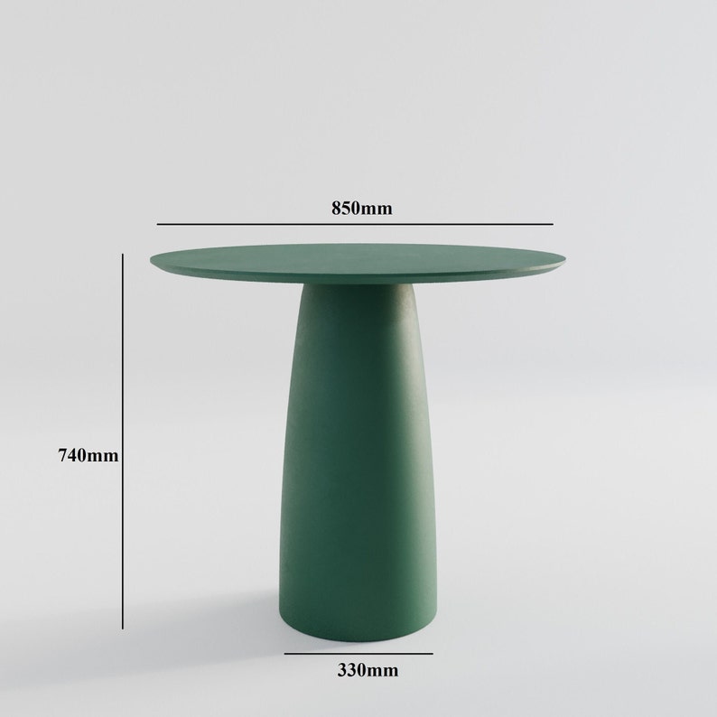 Kopar Round Green Dining Table D850 - Etsy UK