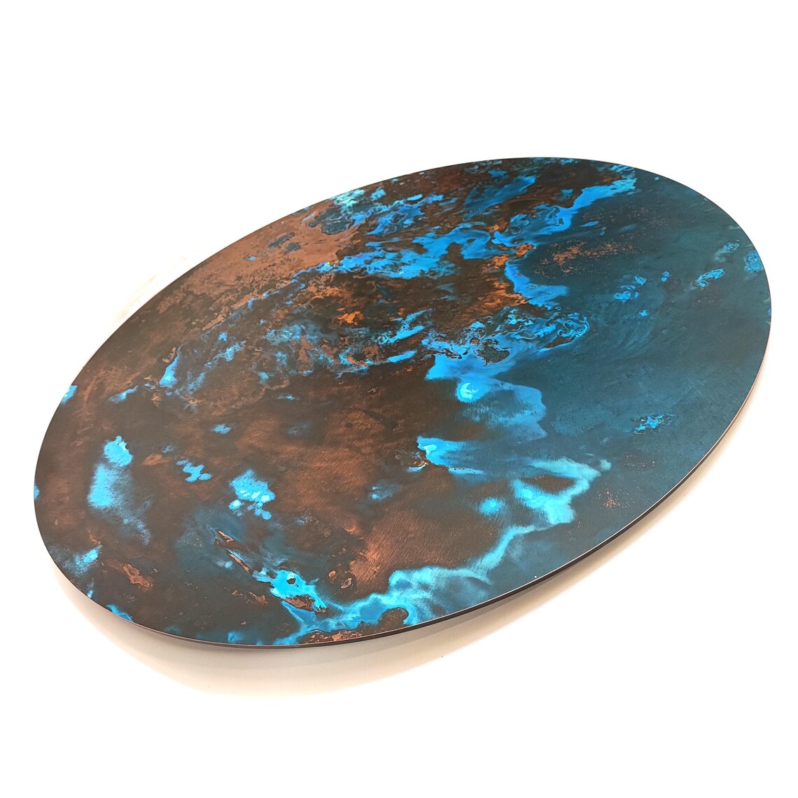 Kopar Round Aged Copper Tabletop D92cm - Etsy