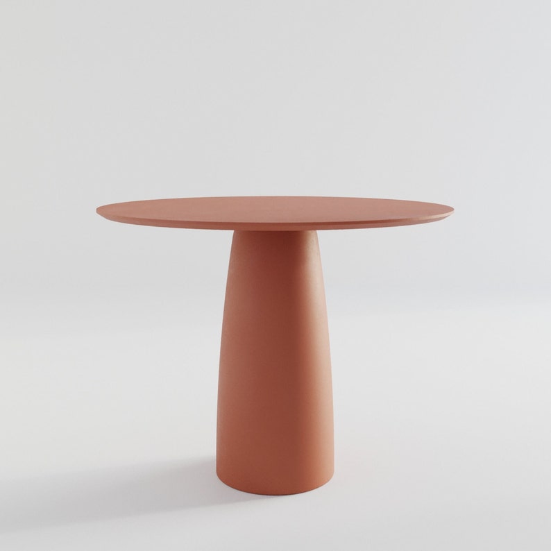 Red Round Dining Table: Modern Space-saving Design (d98cm) - Etsy