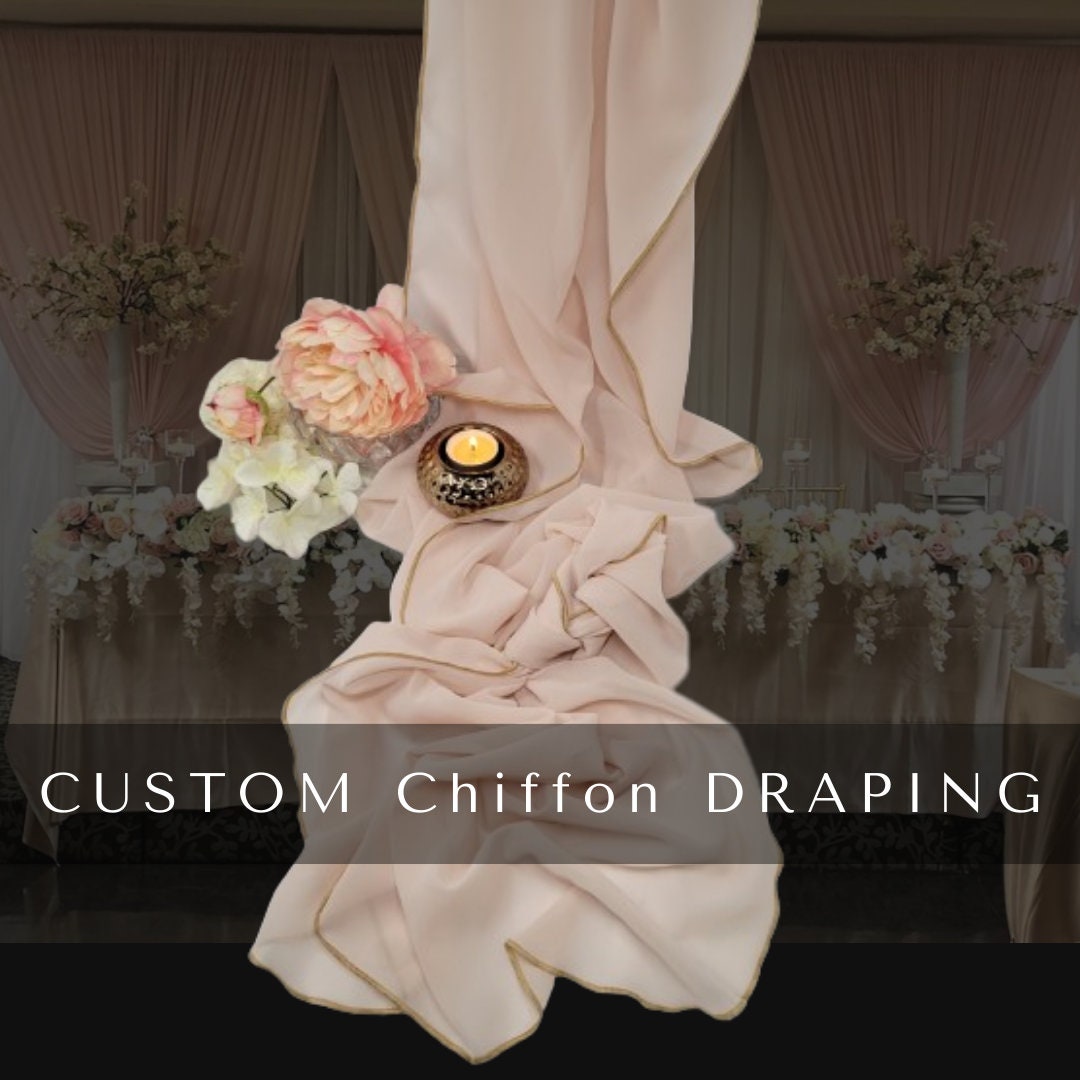 Custom-length Chiffon Draping; Check Listing for Pricing; Wedding Arch ...