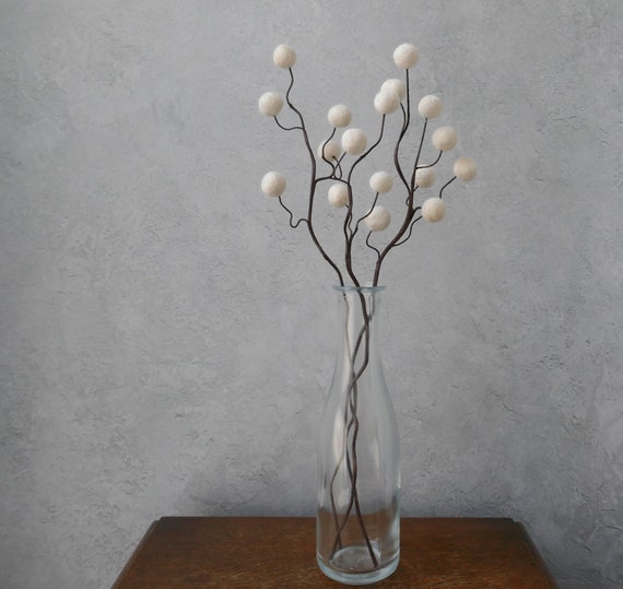 Christmas Berries Cream Felt Berry Stem Nordic Christmas - Etsy