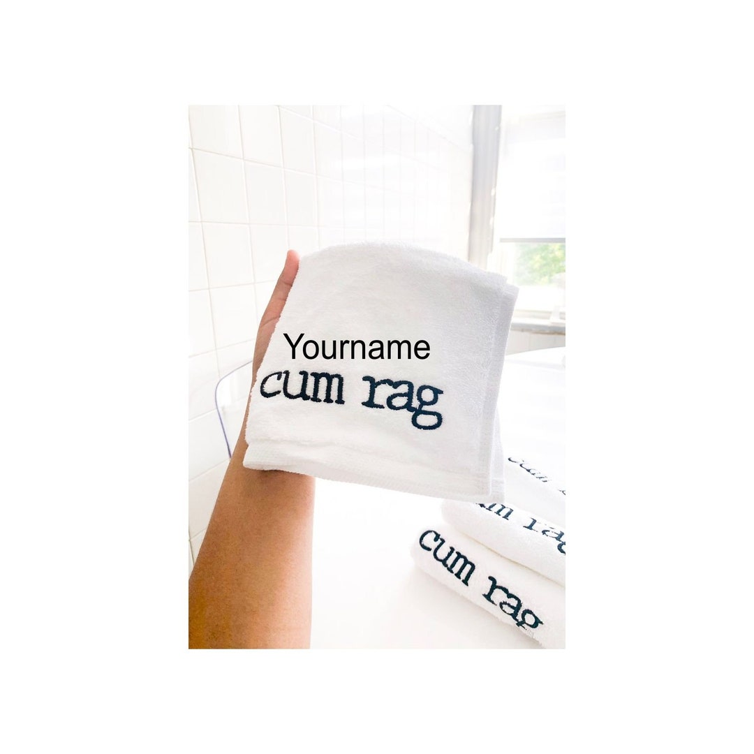 Personalized Embroidered Cum Rag, Funny Valentines Gift, Gift for Him ...