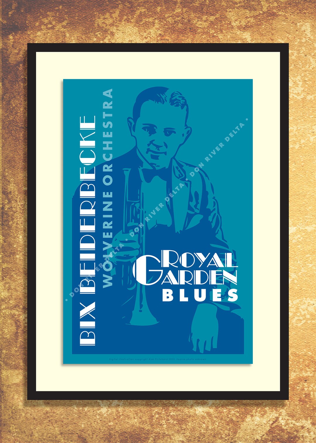 Bix Beiderbecke Art Print Wall Art Jazz Poster Digital - Etsy