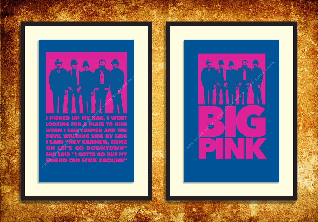 The Band Music Poster Set: the Weight, Big Pink Art Prints - Etsy