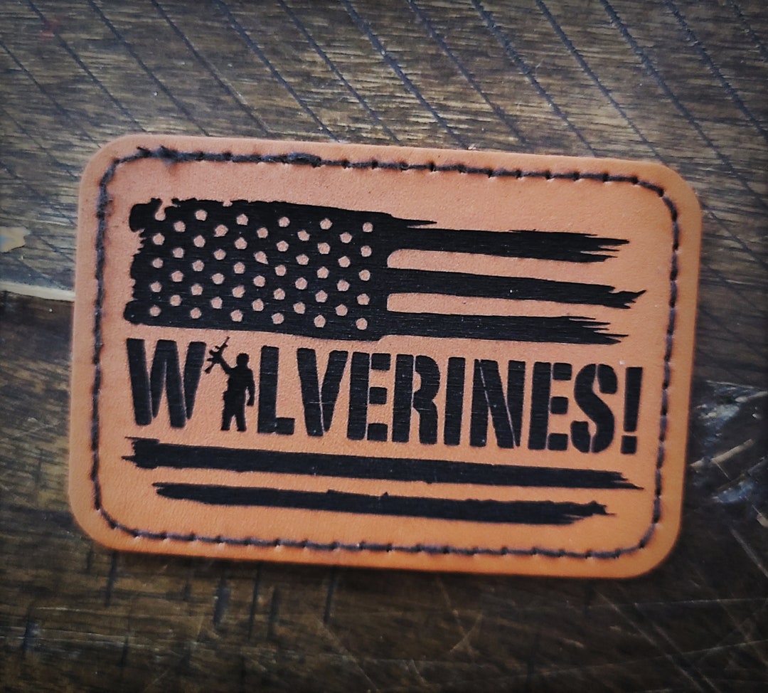 Wolverines Distressed American Flag Patches - Etsy
