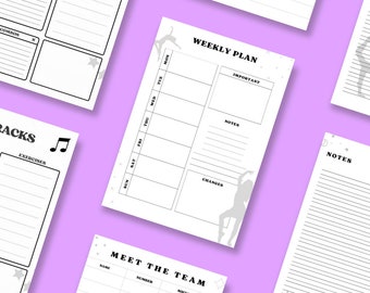 Printable Dance Planner: Dance Routine Planner, Dance Journal, Dance ...