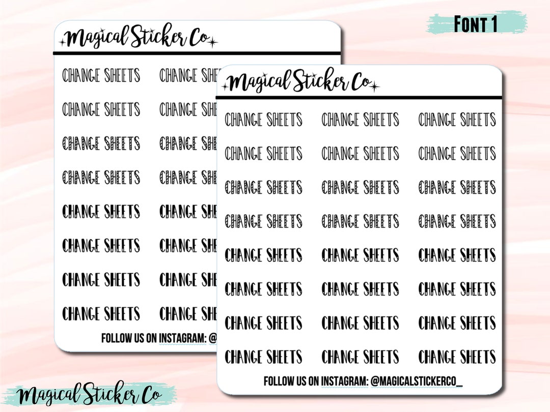 Change Sheets, Foil Planner Stickers - Etsy
