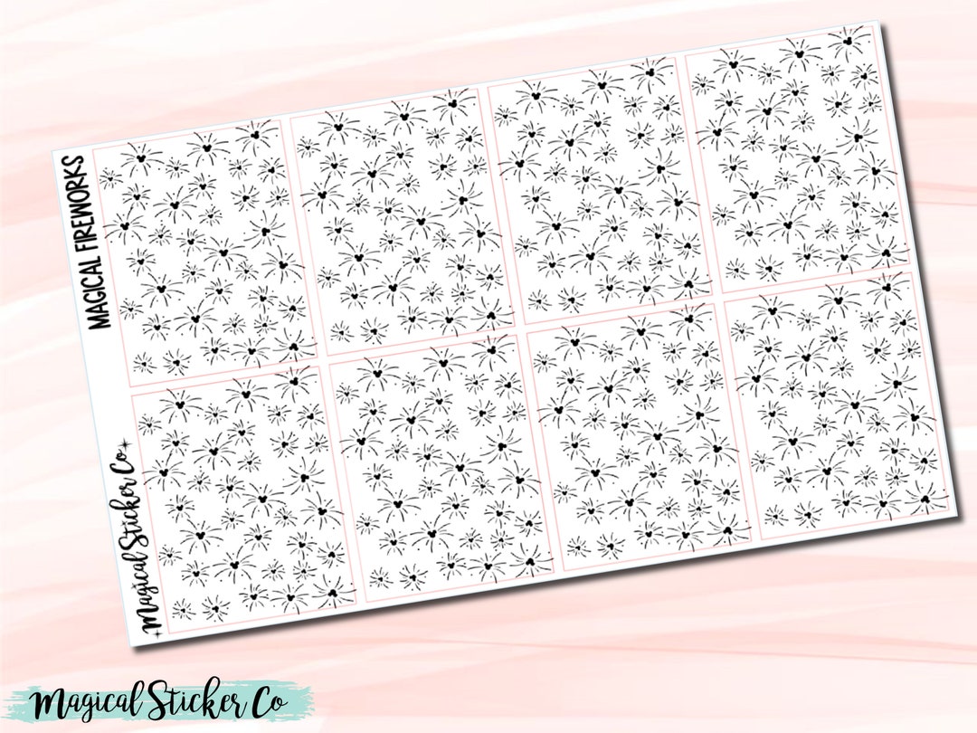 Magical Fireworks, Foil Planner Underlays - Etsy
