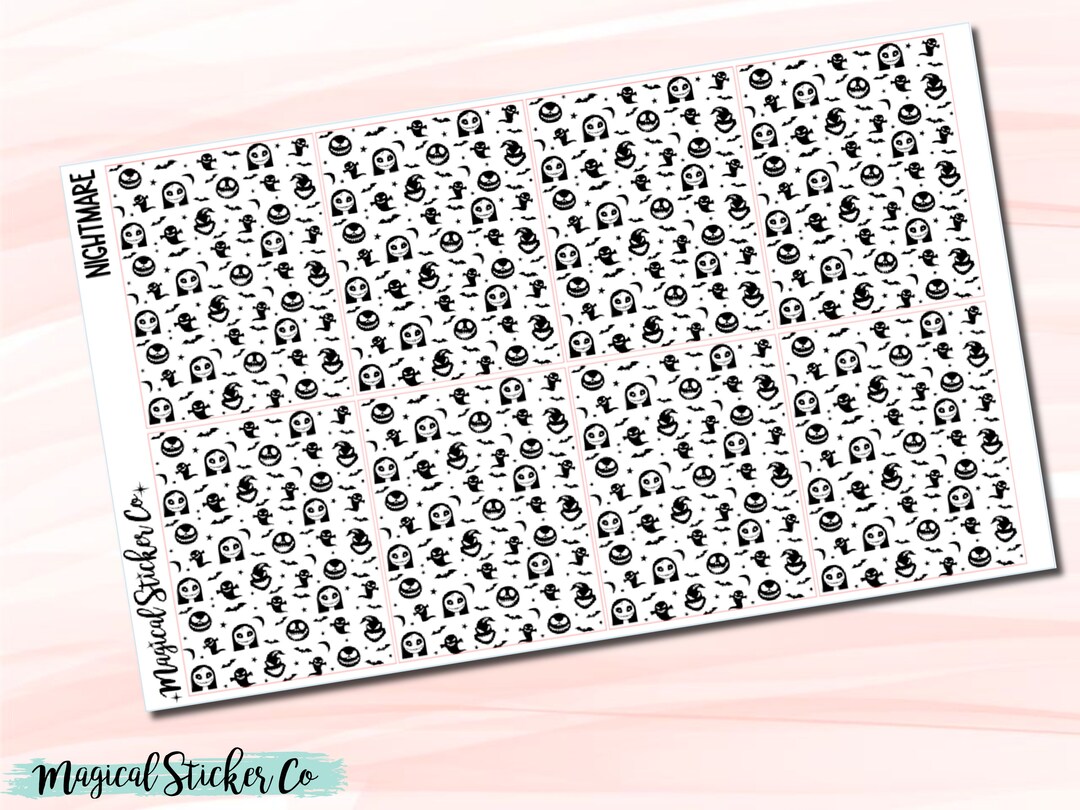 Nightmare, Foil Planner Underlays - Etsy