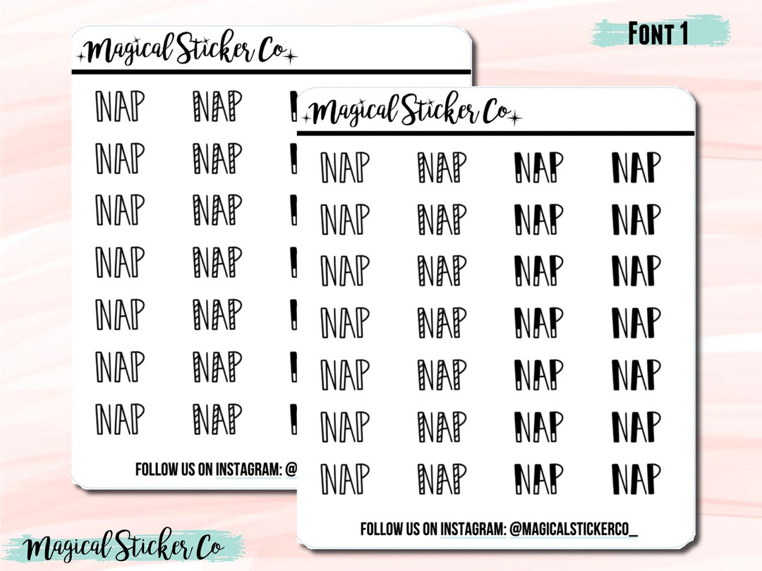 Nap, Foil Planner Stickers - Etsy