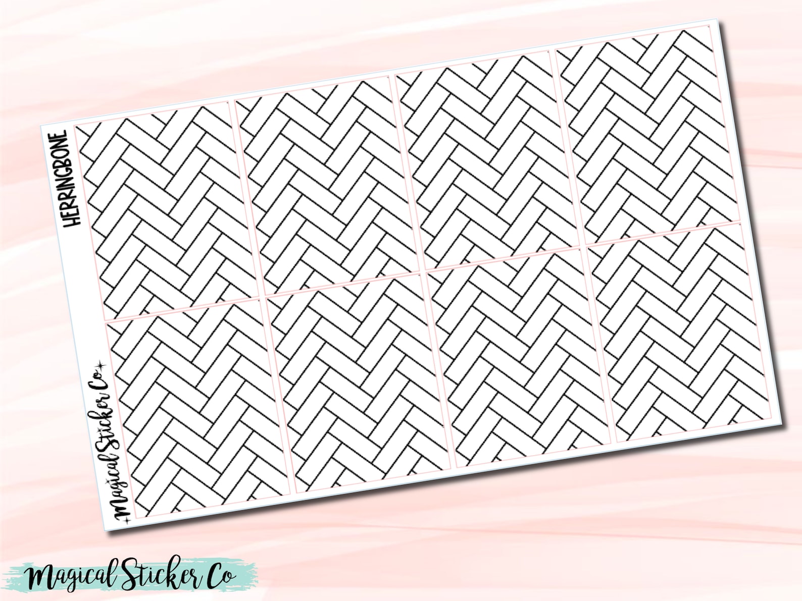 Herringbone, Foil Planner Underlays - Etsy