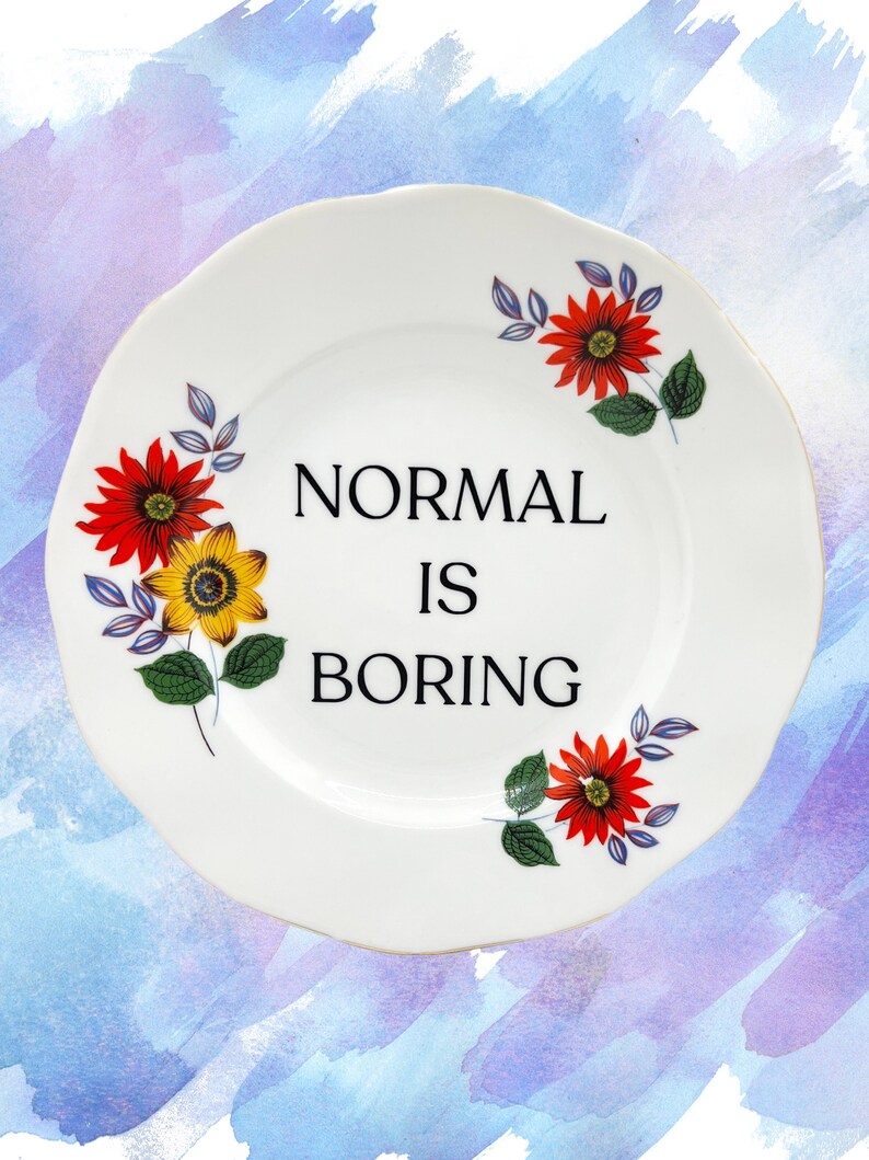 Normal is Boring 7 Decorative Plate Offensive & Rude Novelty Gift ...