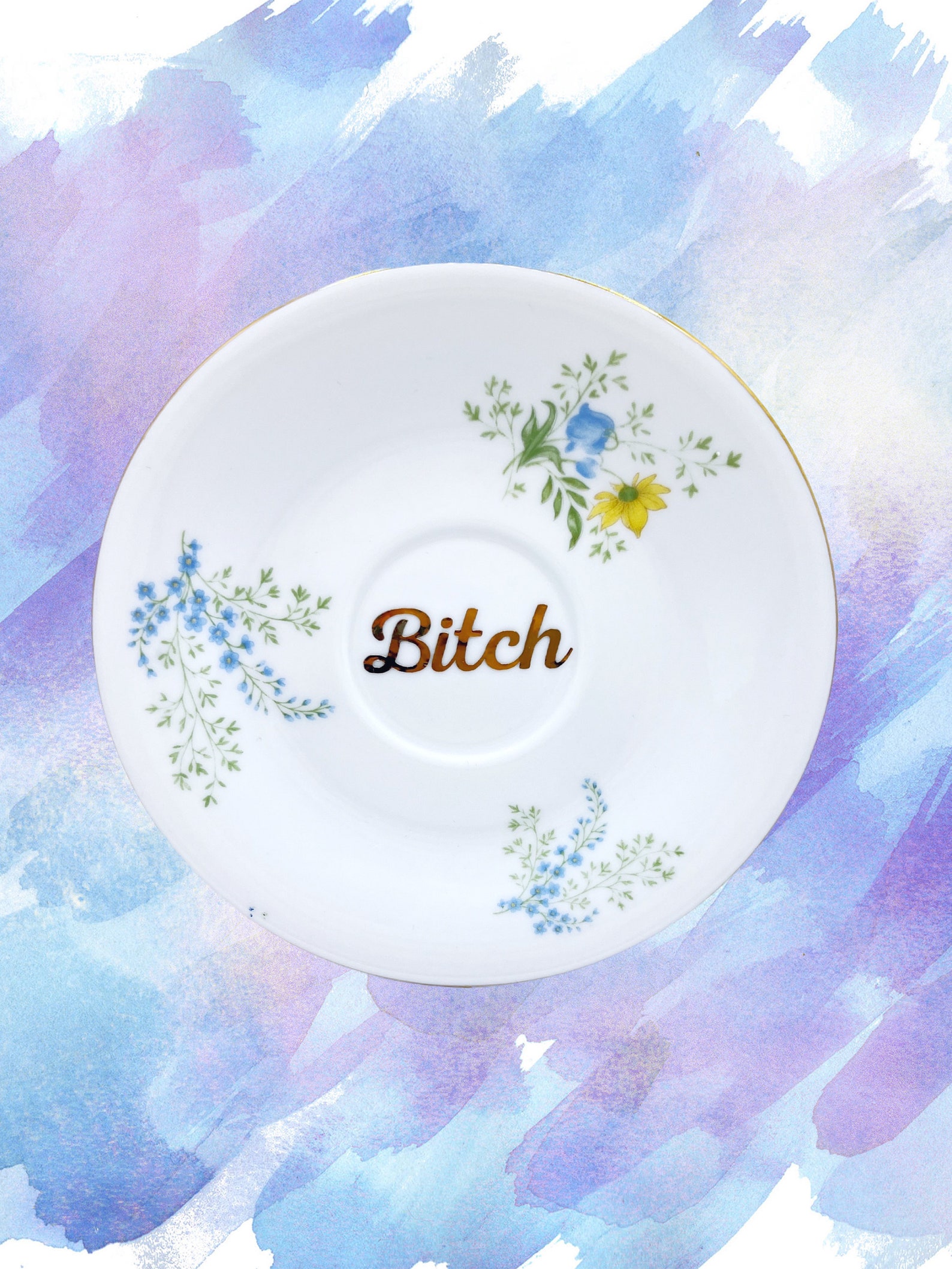 Bitch 6” Decorative Plate | Sassy & Cute Home Art | Swear Word Dishes ...