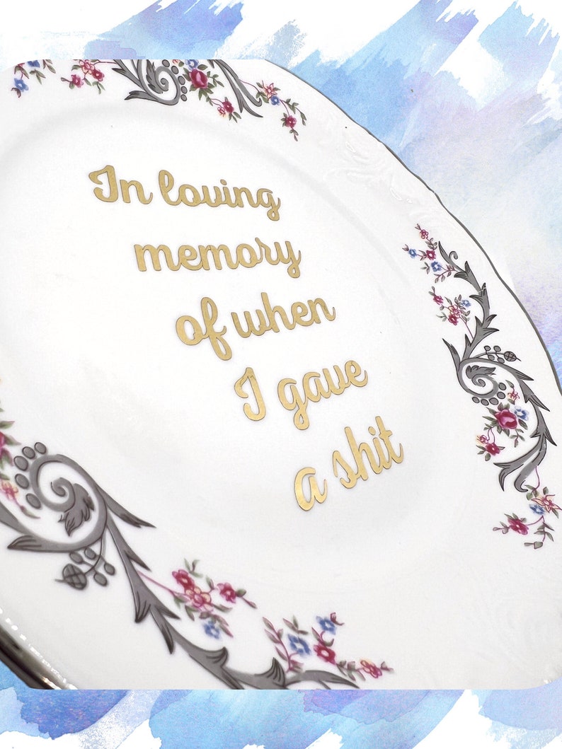 Loving Memory 10 Decorative Sassy Plate Rude Home Art Funny Birthday ...