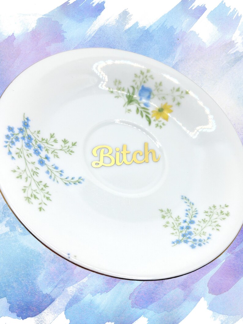Bitch 6” Decorative Plate | Sassy & Cute Home Art | Swear Word Dishes ...