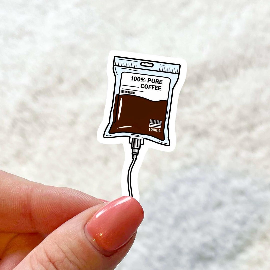 Coffee Drip Vinyl Sticker | Funny | Stickers | Book Lover Gift | Coffee ...
