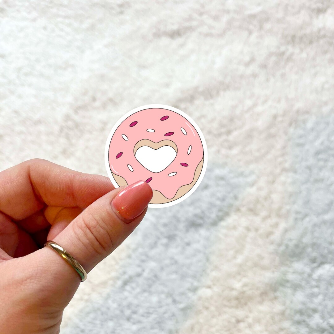 Doughnuts Vinyl Sticker | Cute | Water Bottle Sticker | Laptop Sticker ...