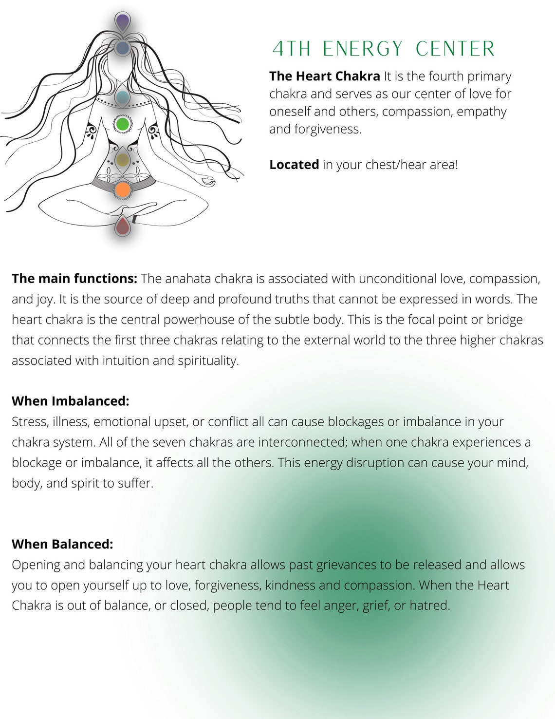 7 Chakras Chart Guide, Printable Chakra Workbooks and Posters, Seven ...