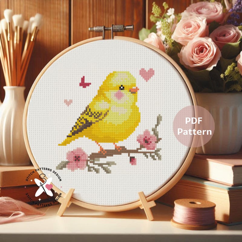 Yellow Canary Cross - Etsy