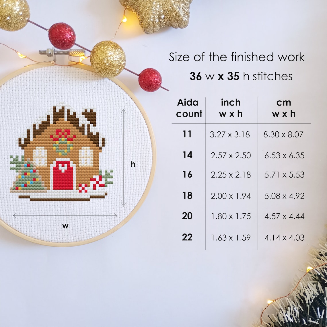 Gingerbread House Cross Stitch Pattern PDF Christmas Cross Stitch ...