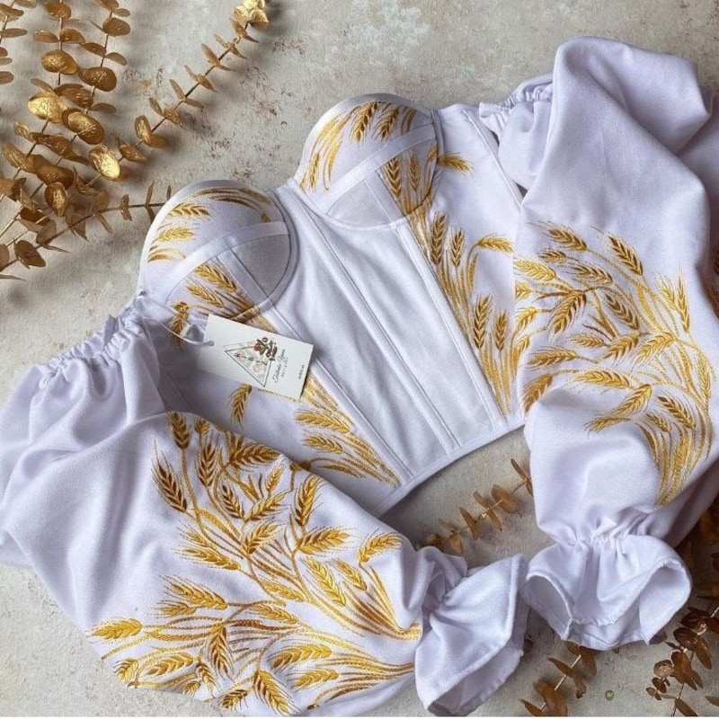 Embroidered Corset - Etsy