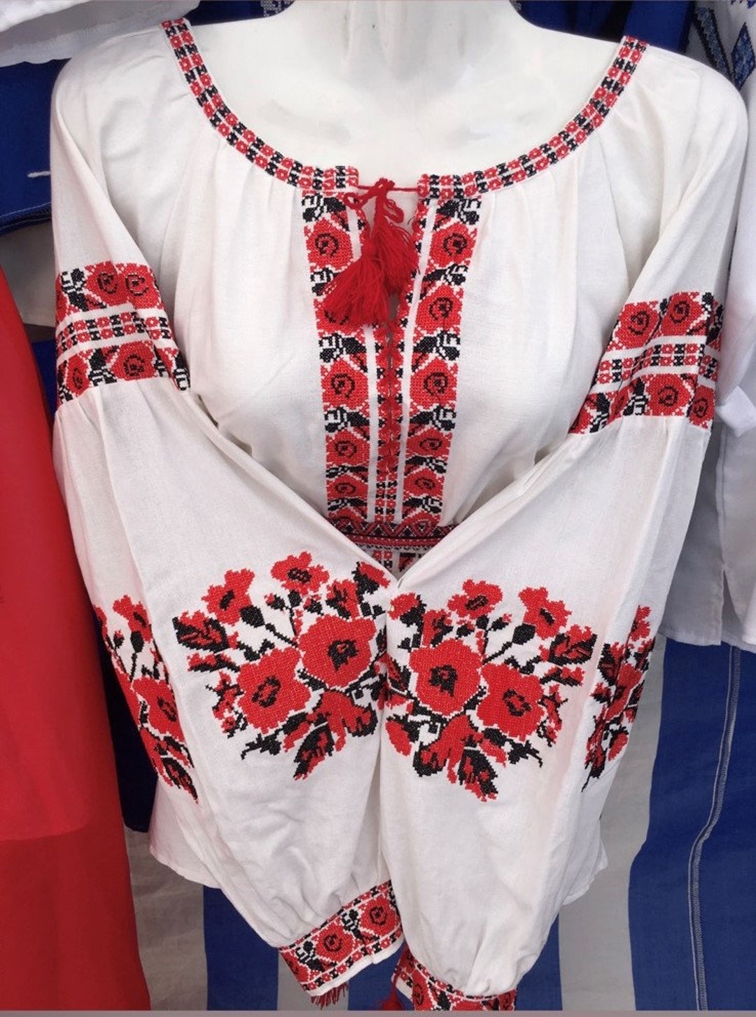 New Stylish Ukrainian Embroidery Shirt. Women's Hutsul Embroidery. Boho ...
