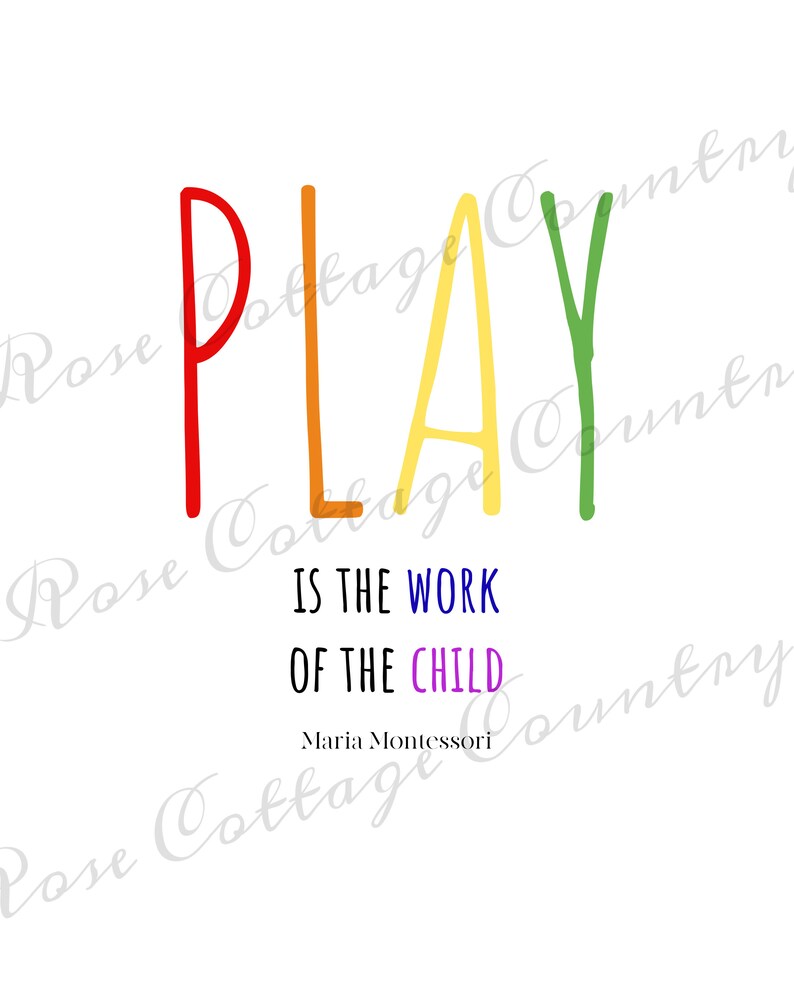 Digital Download - Play - Maria Montessori - Teachers Printable ...