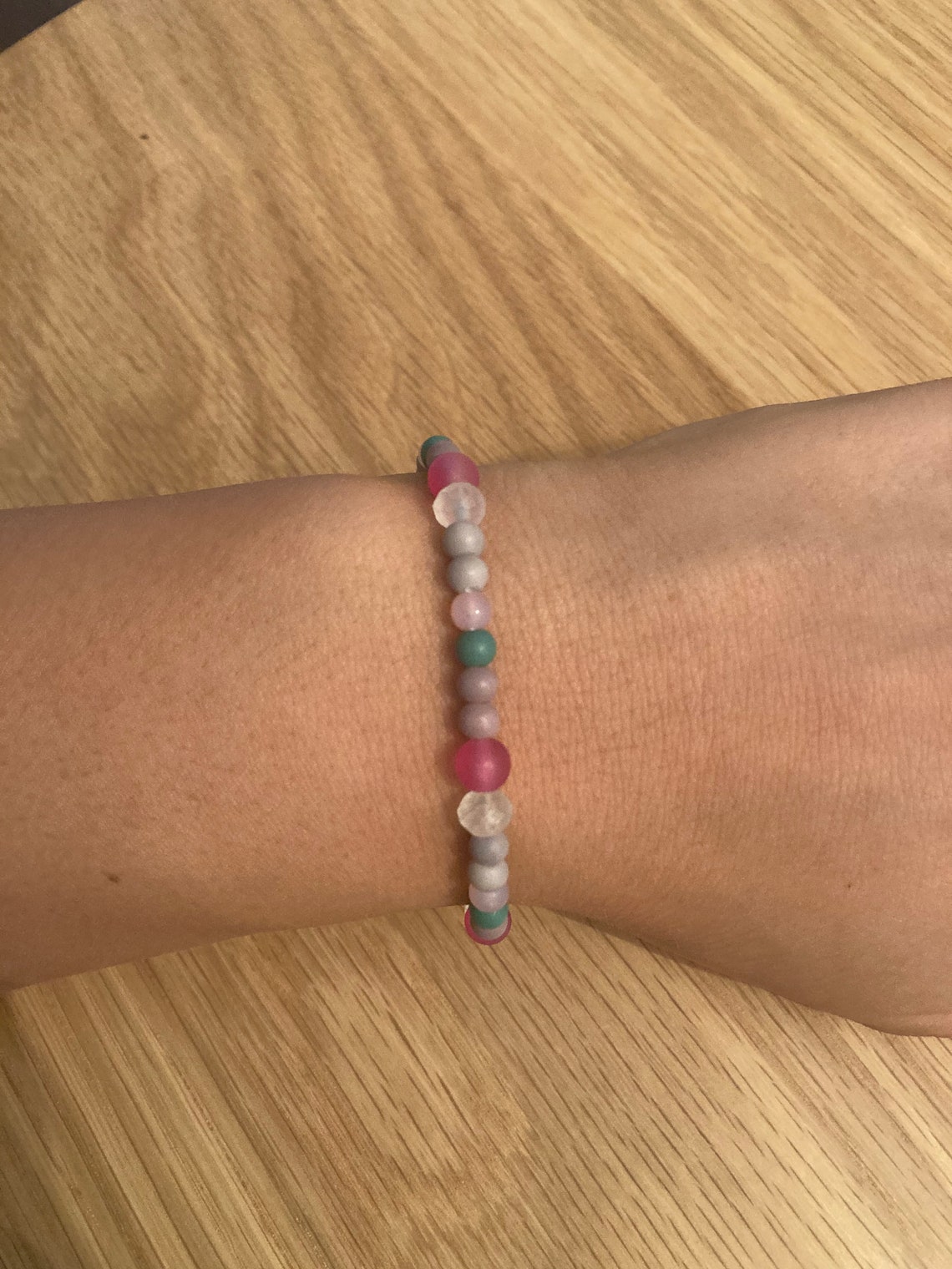 Multi-color Round Beaded Bracelet - Etsy UK