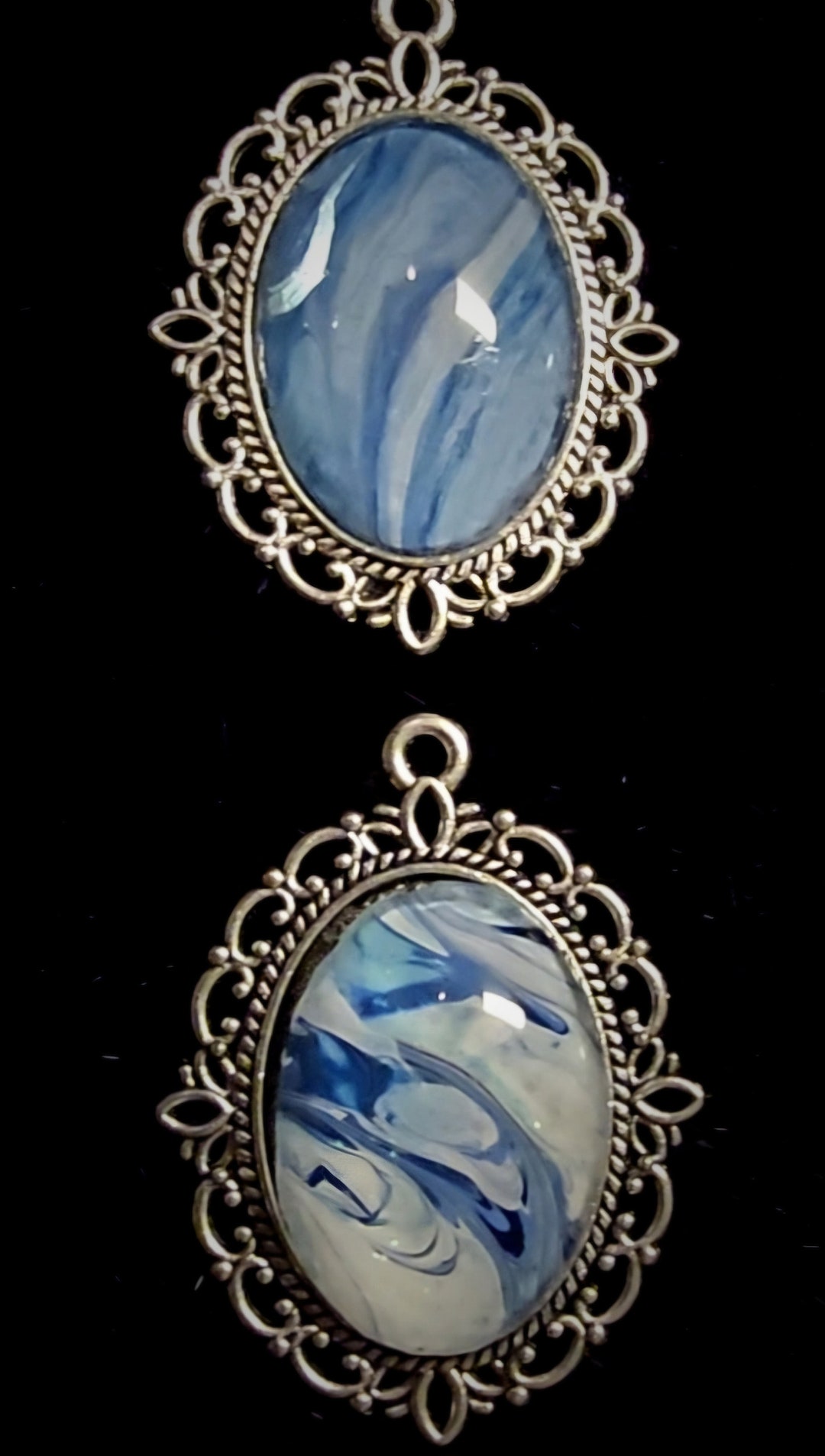 Ocean Oval Necklaces - Etsy