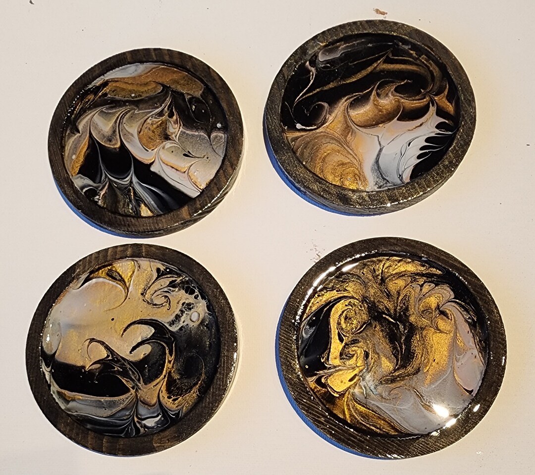 Steampunk Waves Wooden Coasters - Etsy