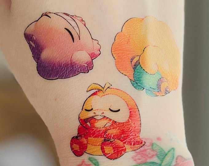 Eepy Pokemon Temporary Tattoos - Etsy