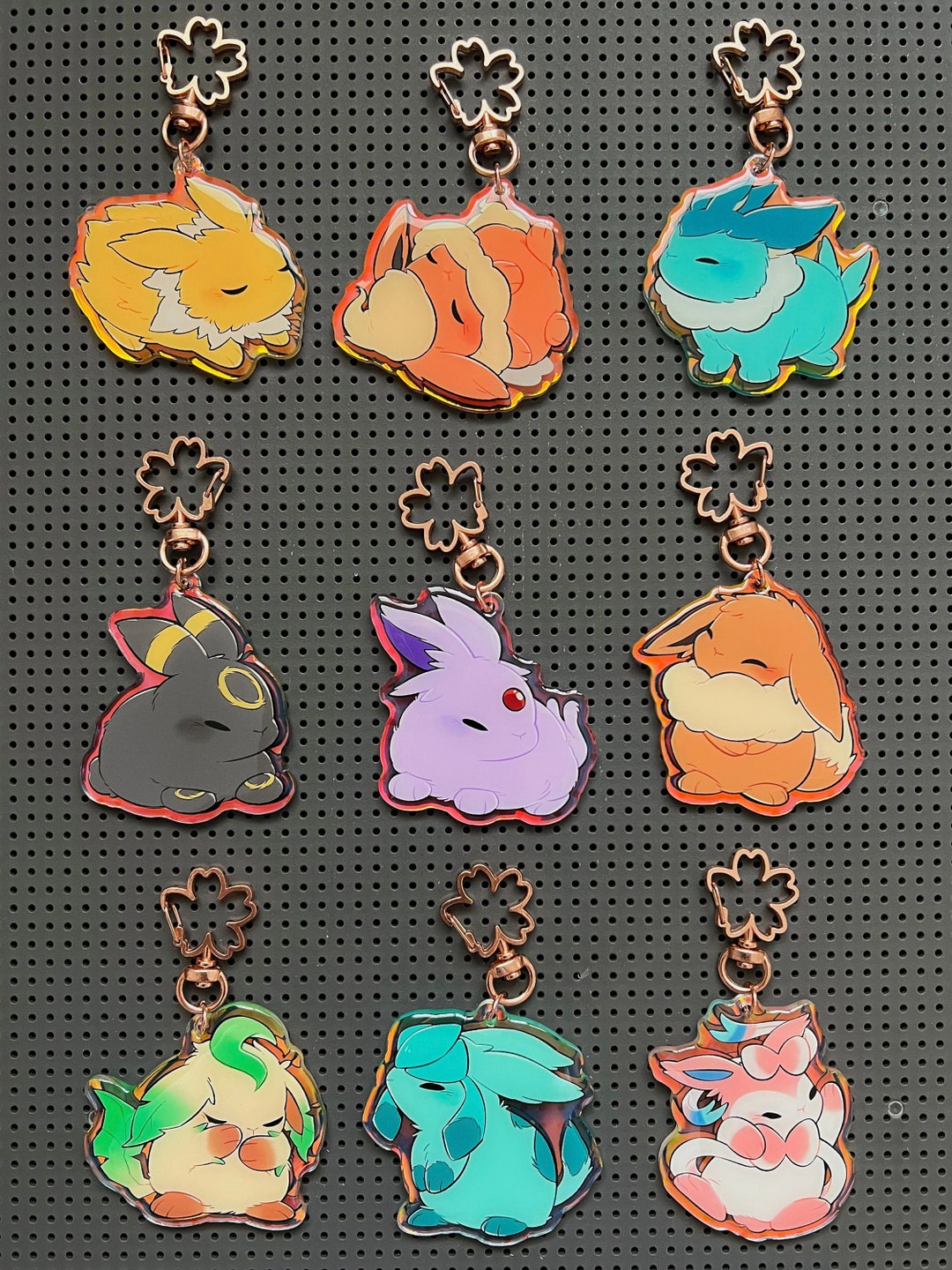 Bunny Eevee Acrylic Charms - Etsy