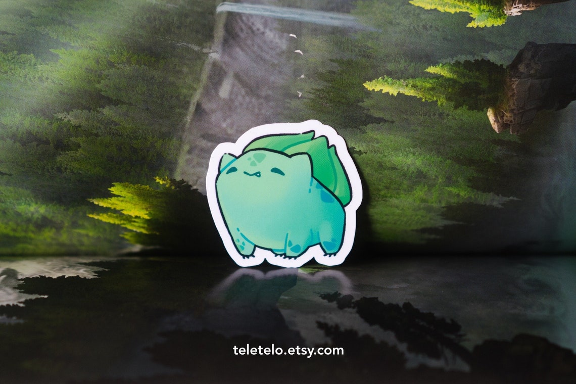 Happy Bulbasaur Matte Vinyl Sticker | Etsy Happy Bulbasaur Matte Vinyl Sticker | Etsy