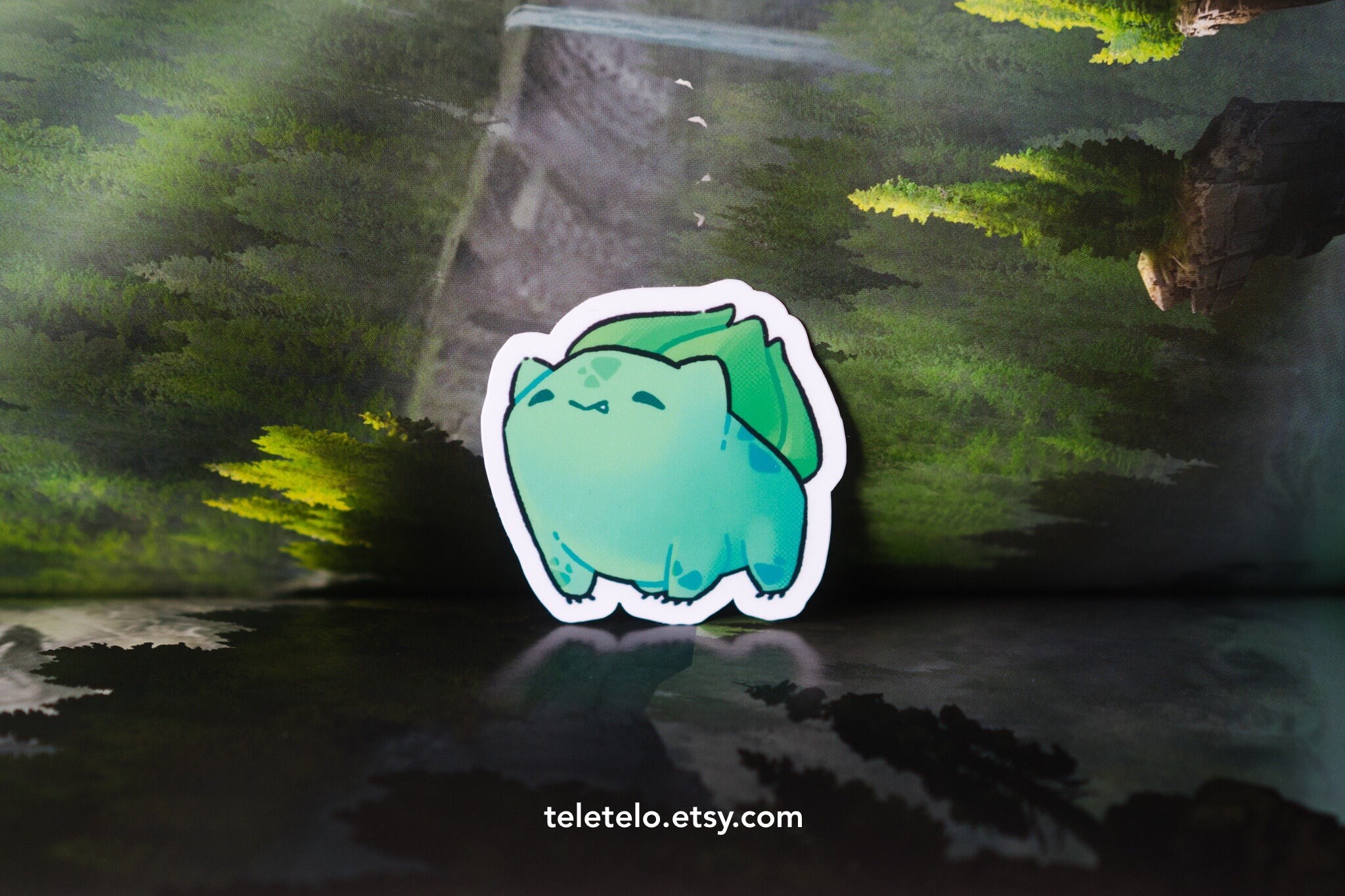 Happy Bulbasaur Matte Vinyl Sticker - Etsy