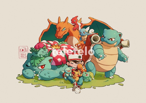 Kanto Starter Pokemon Wallpaper