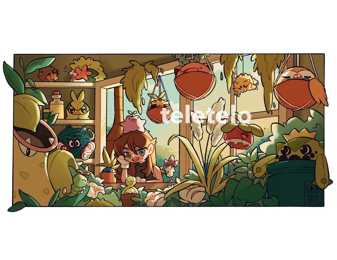 Pokemon Greenhouse Mini Print - Etsy