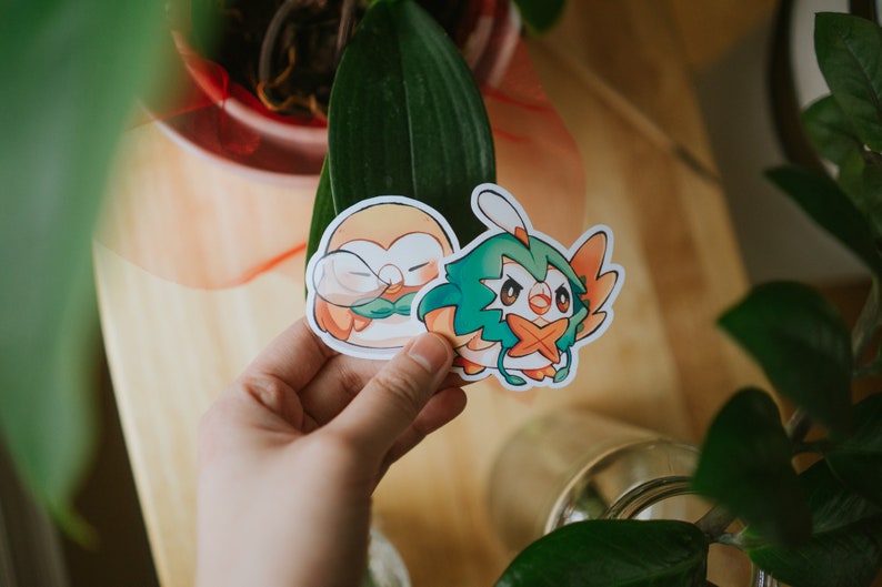 Rowlet Cosplaying as Decidueye Matte Vinyl Sticker - Etsy