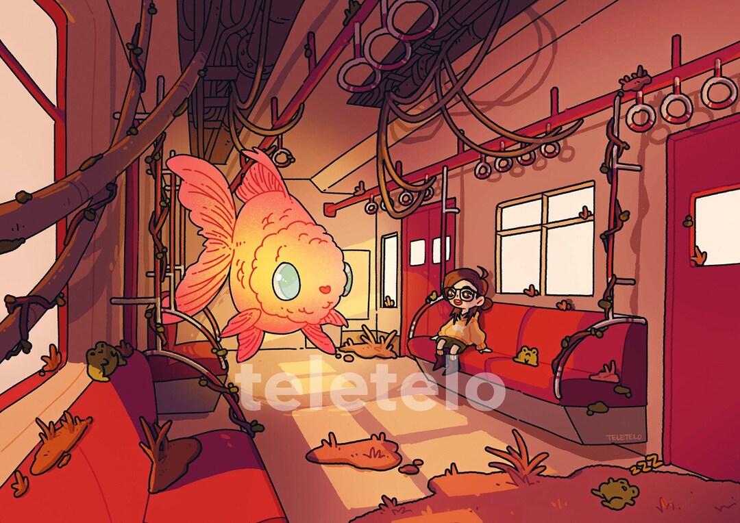 Commuting Home Mini Print - Etsy