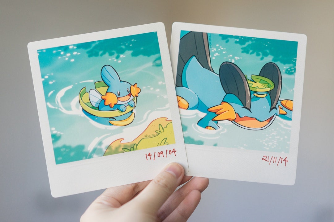 Mudkip Memories: Faux Photo Print Set - Etsy
