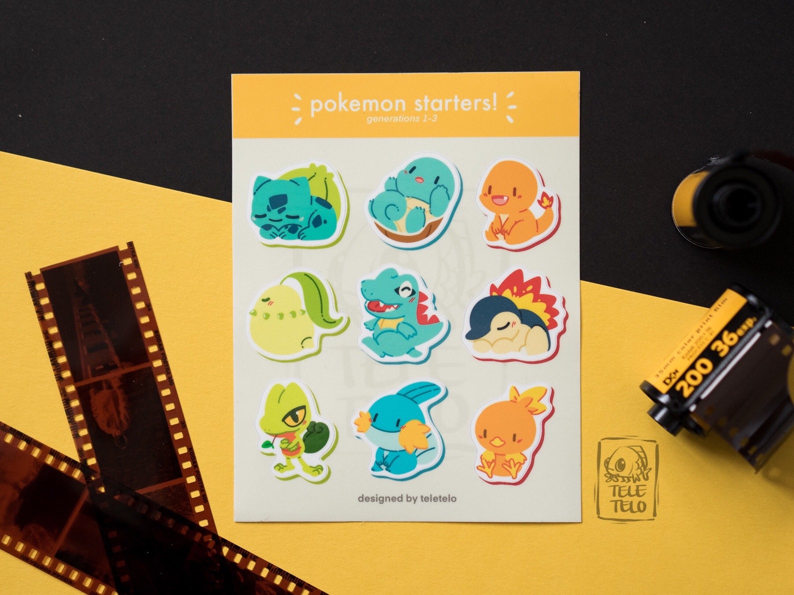 Pokemon Starters Waterproof Sticker Sheet 4.25 X 5.5 Inch - Etsy