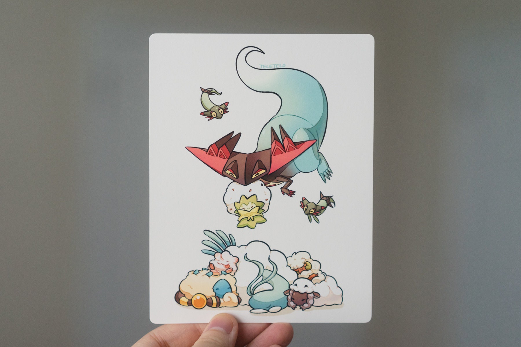 Dragapult's Fluffy Collection Mini Print - Etsy