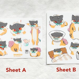 Raikou Kitty Waterproof Sticker Sheets 4.25 X 5.5 Inch Glossy - Etsy Canada