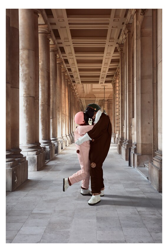 Astronauts Kissing