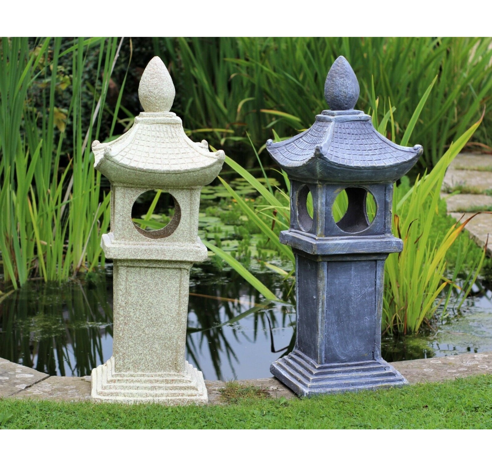 Garden Ornament Solar Lantern Pagoda Chinese Japanese Lantern Etsy