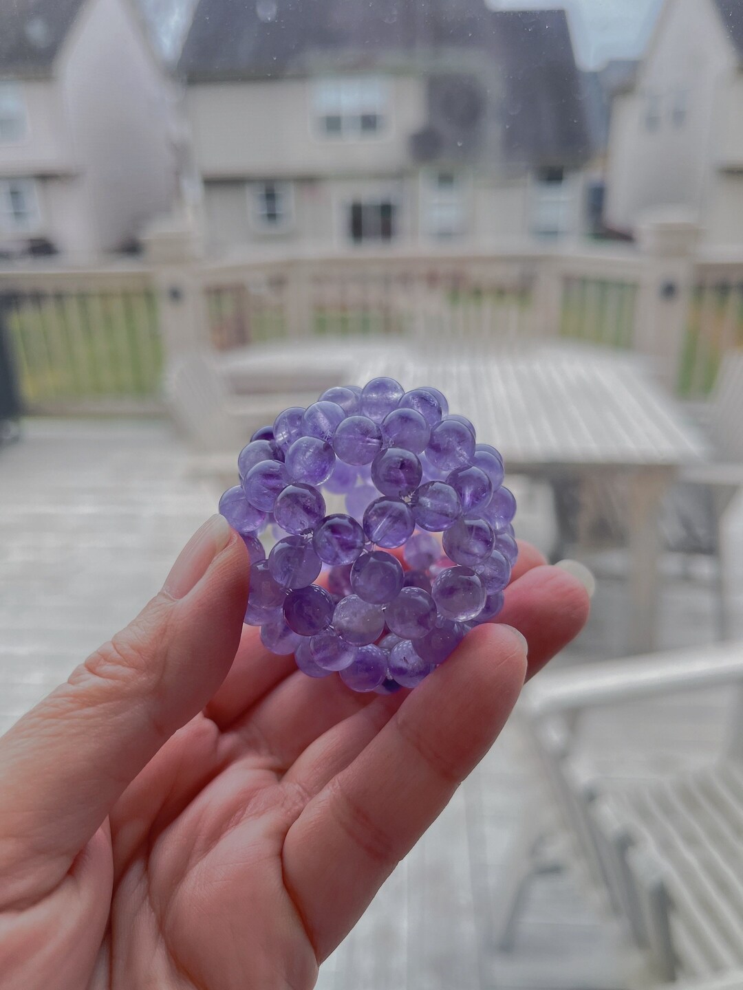 Lavender Amethyst: Spectacular 2-inch Fullerene Ball, Made of AAA Grade ...