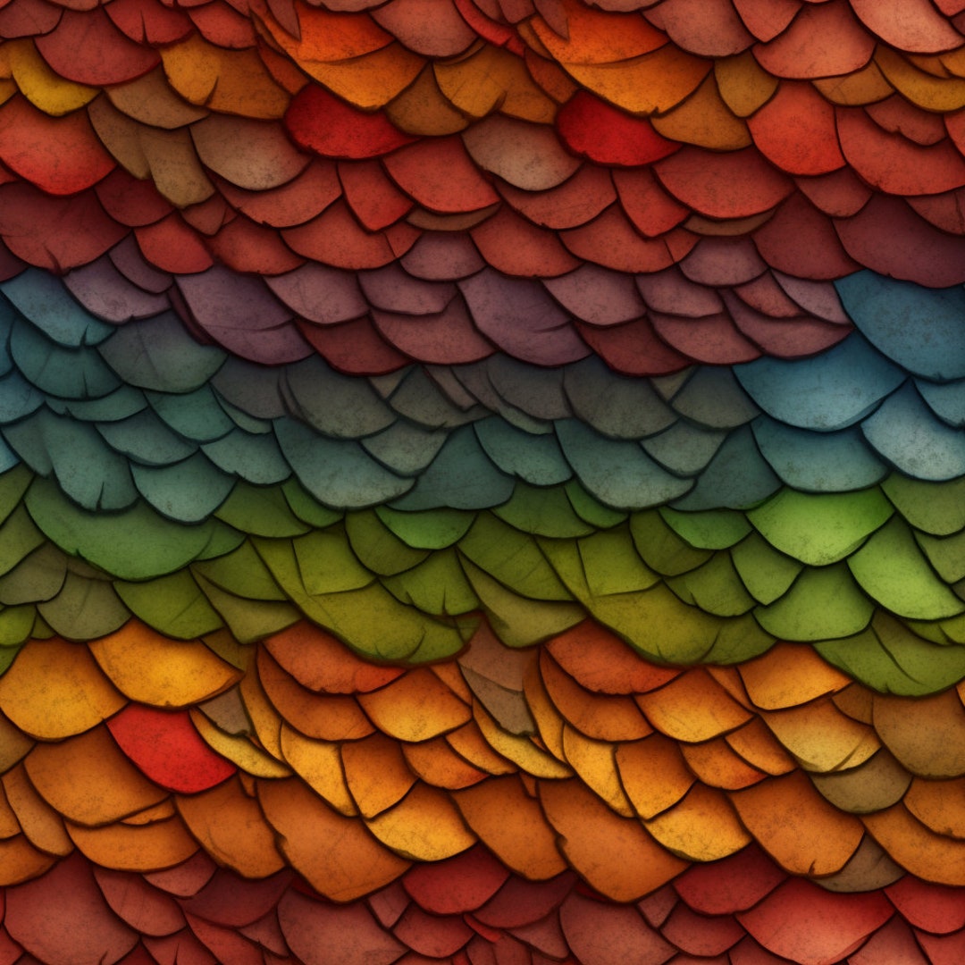 Rainbow Dragon Scales High Fantasy Seamless Tileable Textile - Etsy